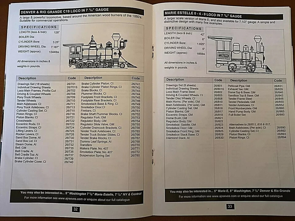 Reeves Model Engineers 2000 Catalogue 10th Anniversary | eBay UK