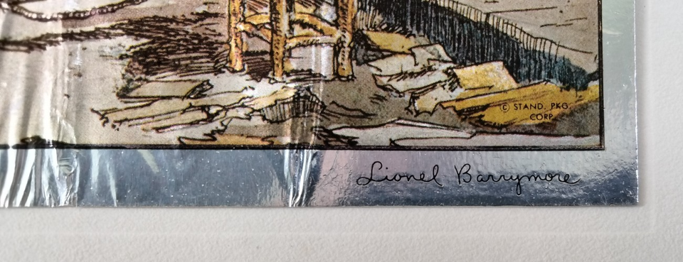 Lionel Barrymore Gold Foil Unframed Etched Prints - Lot of 3 - Signed ...