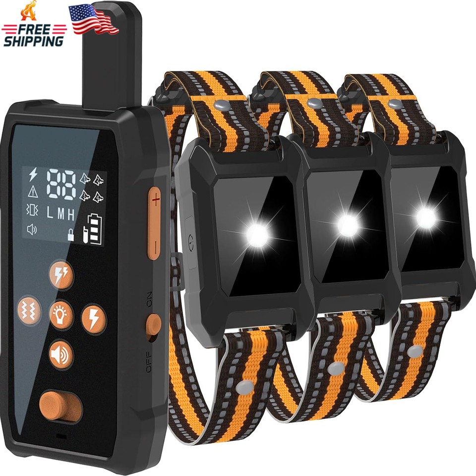 Dog Training Shock Collar Remote 4200FT 3 Dogs 4 Modes Waterproof ...