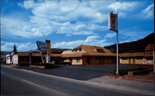 Buena Vista Colorado Topaz Lodge US 24 Main Street sign unused vintage ...
