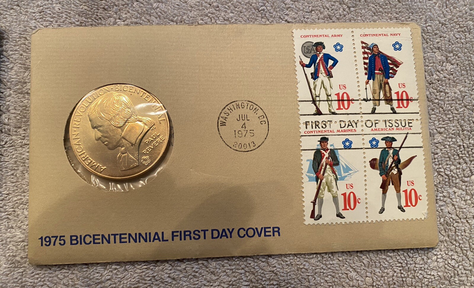 Set Of 5 American Revolution Bicentennial 1975 Paul Revere Lexington ...