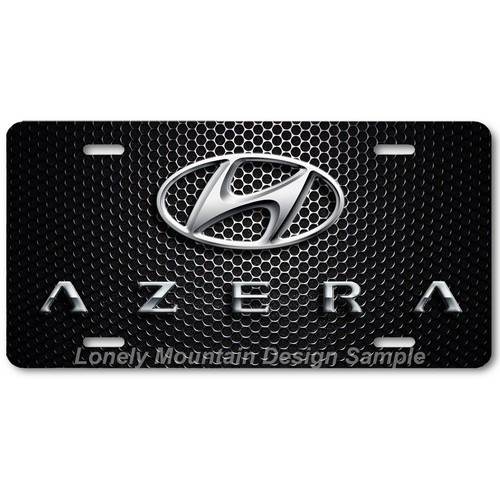 Hyundai Azera Inspired Art Gray/Mesh FLAT Aluminum Novelty Car License ...