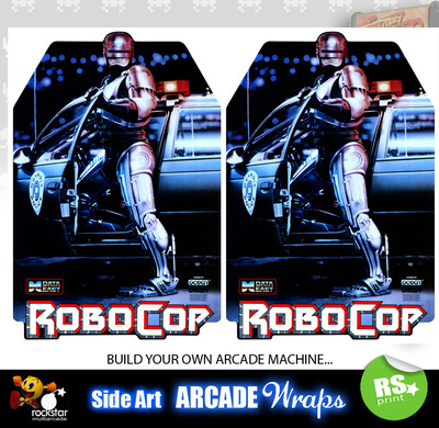 Robocop Arcade Side Artwork Panel Stickers Graphics / Laminated All ...