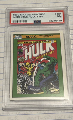 INCREDIBLE HULK #181 1990 Marvel Universe 134 MVC PSA 7 | eBay