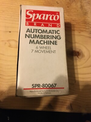 Stamps & Daters - Sparco Automatic Numbering Machine