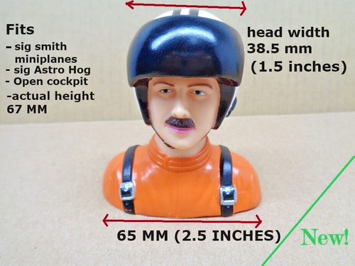 1/6 PILOT FIGURE FITS RC PLANE SIG ASTRO HOG 2.6 INCHES TALL NEW U.S ...