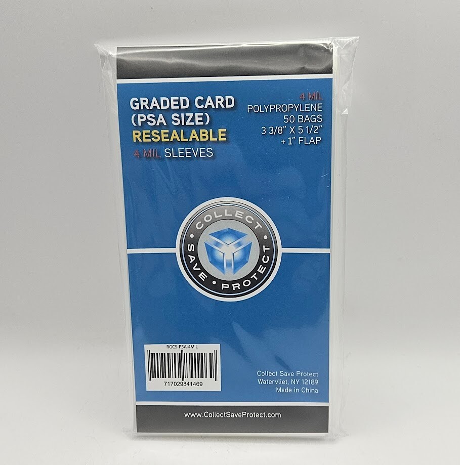 (50-Count) CSP Heavy Duty 4 Mil - Graded Card Sleeves - PSA Size ...