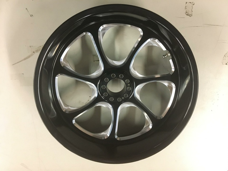REVTECH ELIMINATOR BLACK 18 X 5.5 Custom Wheel HARLEY TOURING SOFTAIL ...