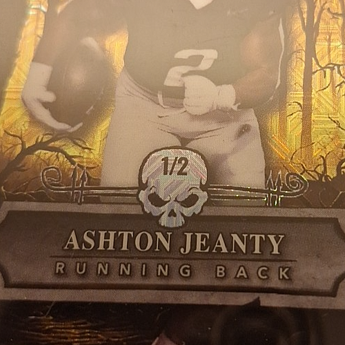 2025 Wild Card Haunted Hits Monster Hunt #HHW-AJ Ashton Jeanty Rc #1/2 ...