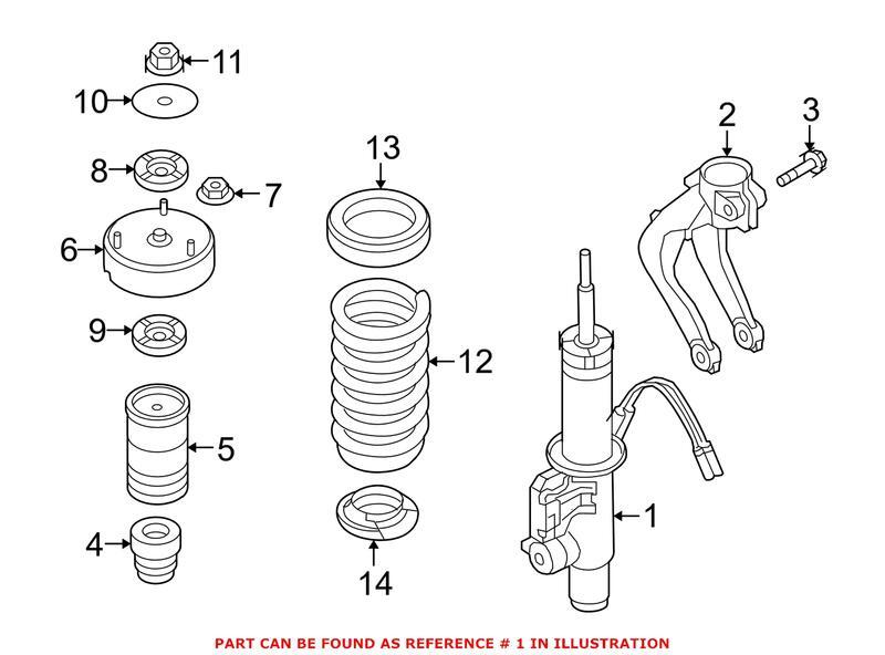 Genuine OEM Front Left Suspension Strut for BMW 37116794537 | eBay