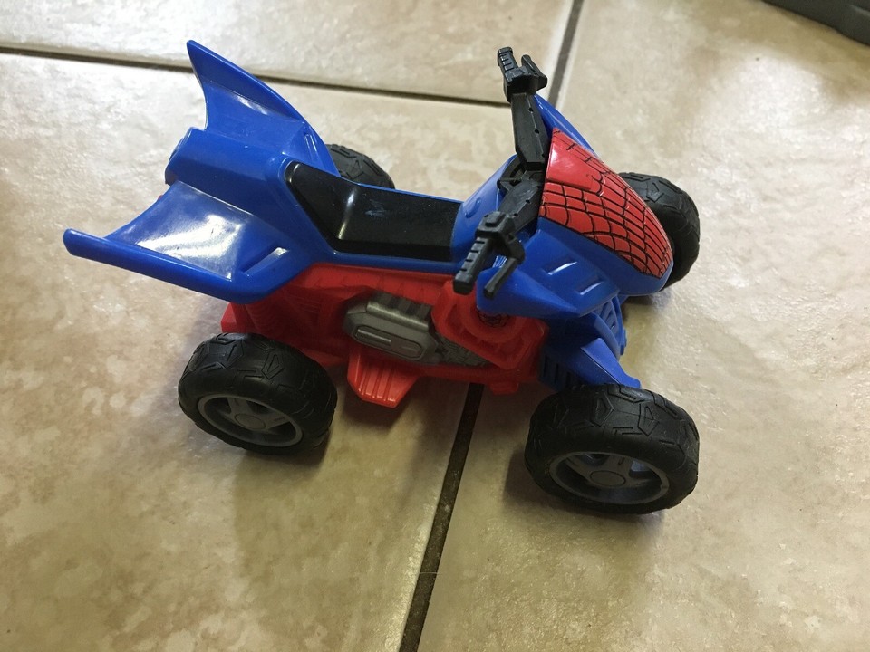 MARVEL Action Figure Spider-Man Four Wheeler Bike Go Racer Kids Toy 4 ...