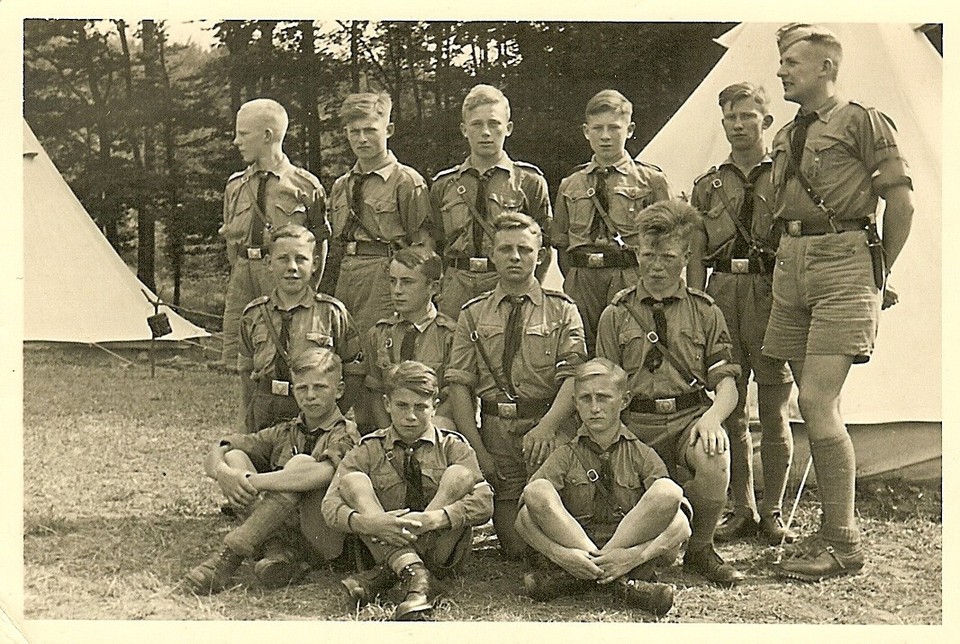 **BEST! German Jugend Uniformed Boys Truppe Poised in Camp by Tent for ...
