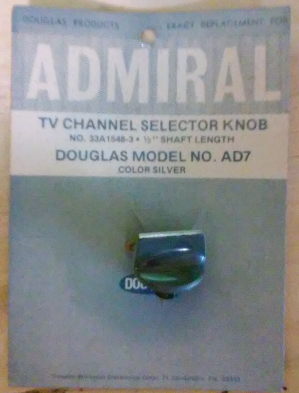 ADMIRAL TV CHANNEL SELECTOR NOS No 33A1548-3 | eBay