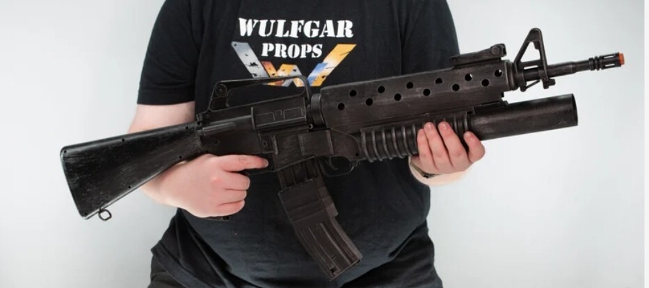 Scarface Rifle Plastic / Metal movie Film prop | eBay