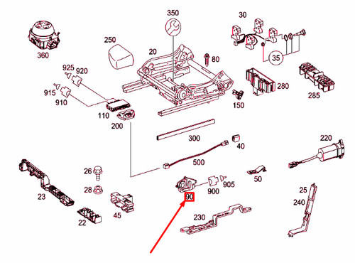 NEW MB ML W164 FRONT LEFT SEAT ADJUSTMENT SWITCH A16482013109051 OEM NO ...