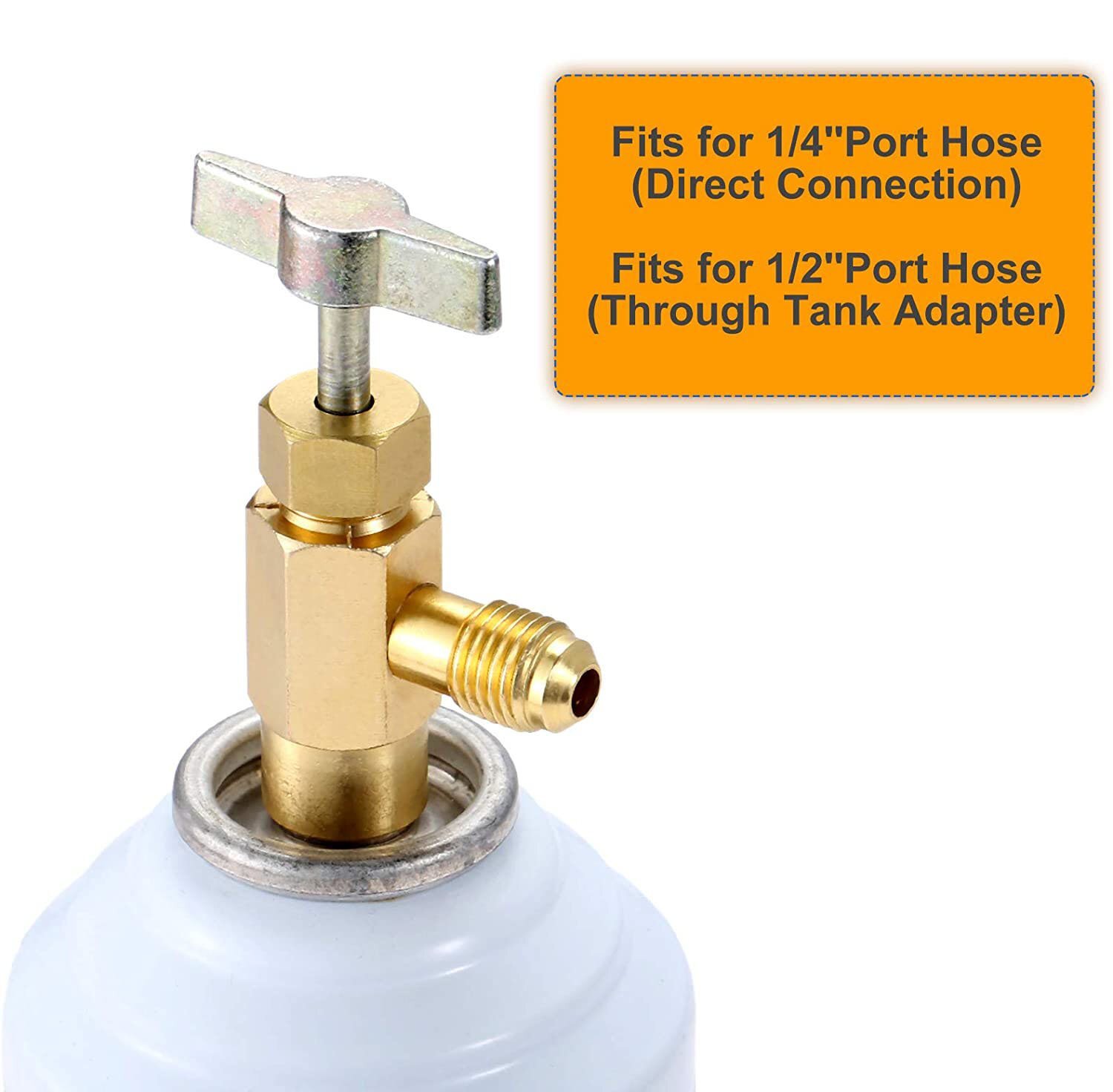 R134A Self-Sealing Can Tap w/ Adapter & Valve Core Remover For Air ...