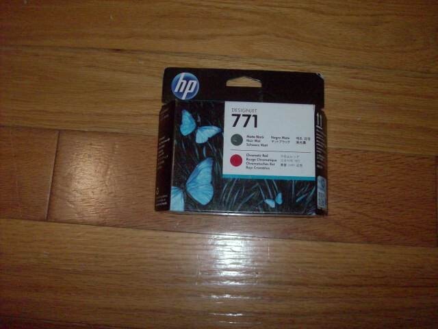 2023 GENUINE HP #771 Matte Black/Chromatic Red PRINTHEAD DESIGNJET ...