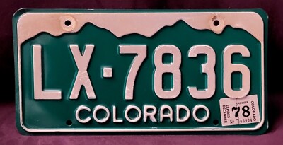 Vintage Colorado License Plate LX, 1972 | eBay