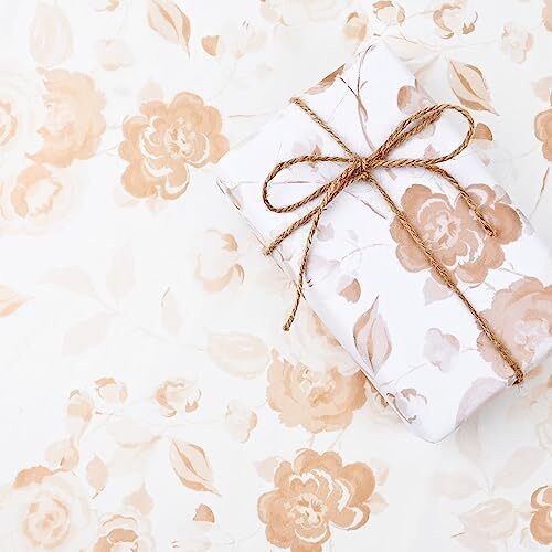 60 Sheets 28 * 20 Inches Rose Floral Pattern Tissue Paper for Gift ...