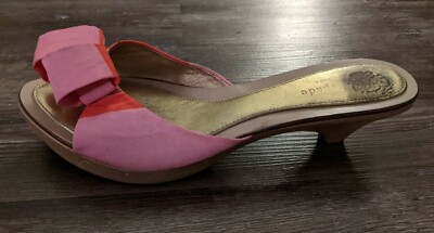 Kate Spade NY womens pink and red bow slides sandals size 9 M | eBay