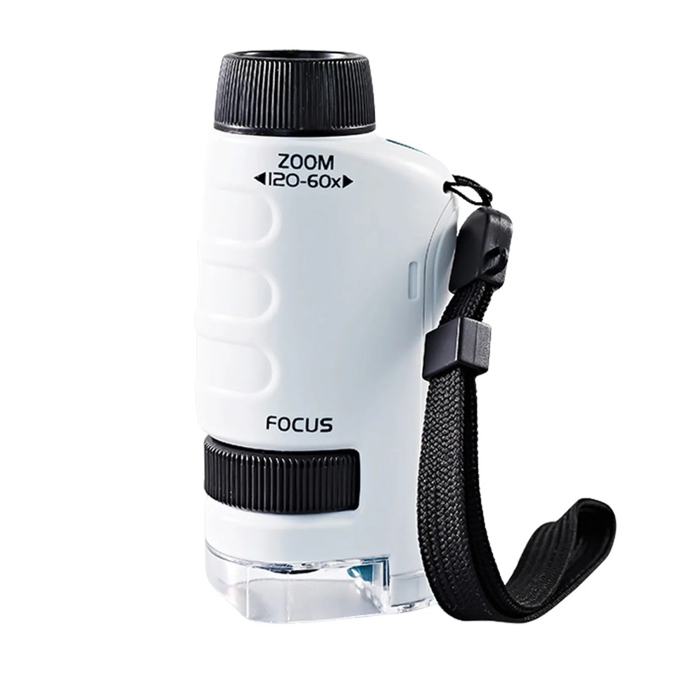 Handheld Magnification 60X-120X Pocket Child Microscope Specimen Slides ...