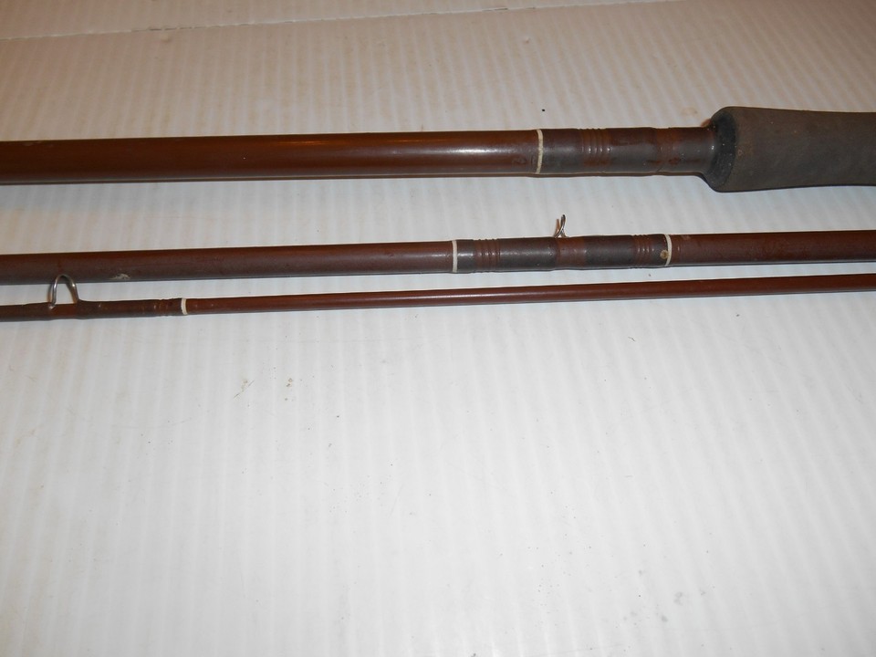 VINTAGE SHAKESPEARE 8' FIBERGLASS FLY ROD FY 12-R & SHAKEASPEARE 2528G ...