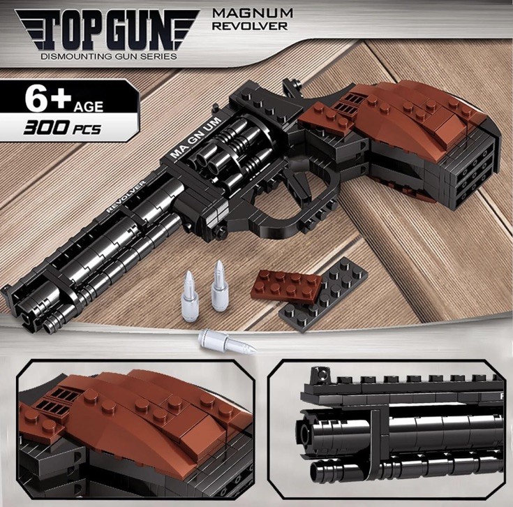 LEGO Gun - 300 Piece Building Brick Lego Revolver - NEW Lego Handgun ...