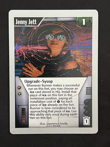 NETRUNNER CCG v1.0 Jenny Jett Rare No. 359 WotC 1996 Mint | eBay