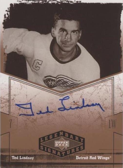 2004-05 Upper Deck Legendary Signatures - Signatures Ted Lindsay #TL ...