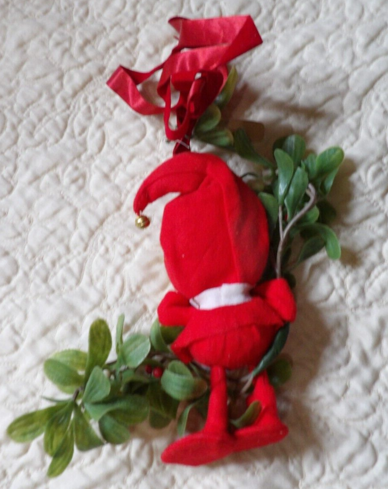 VINTAGE 1950's Pixie Elf Christmas Plastic Mistletoe 22" LONG | eBay