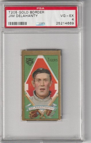T205 Gold Border Jim Delahanty, PSA VG-EX 4 | eBay