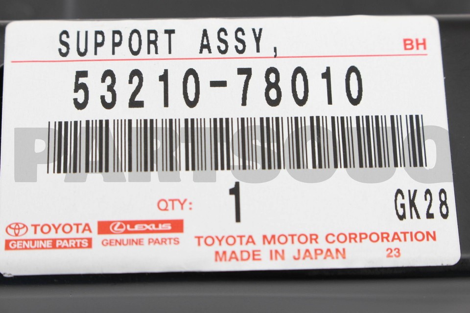 5321078010 Genuine Toyota SUPPORT, RADIATOR, UPPER 53210-78010 | eBay