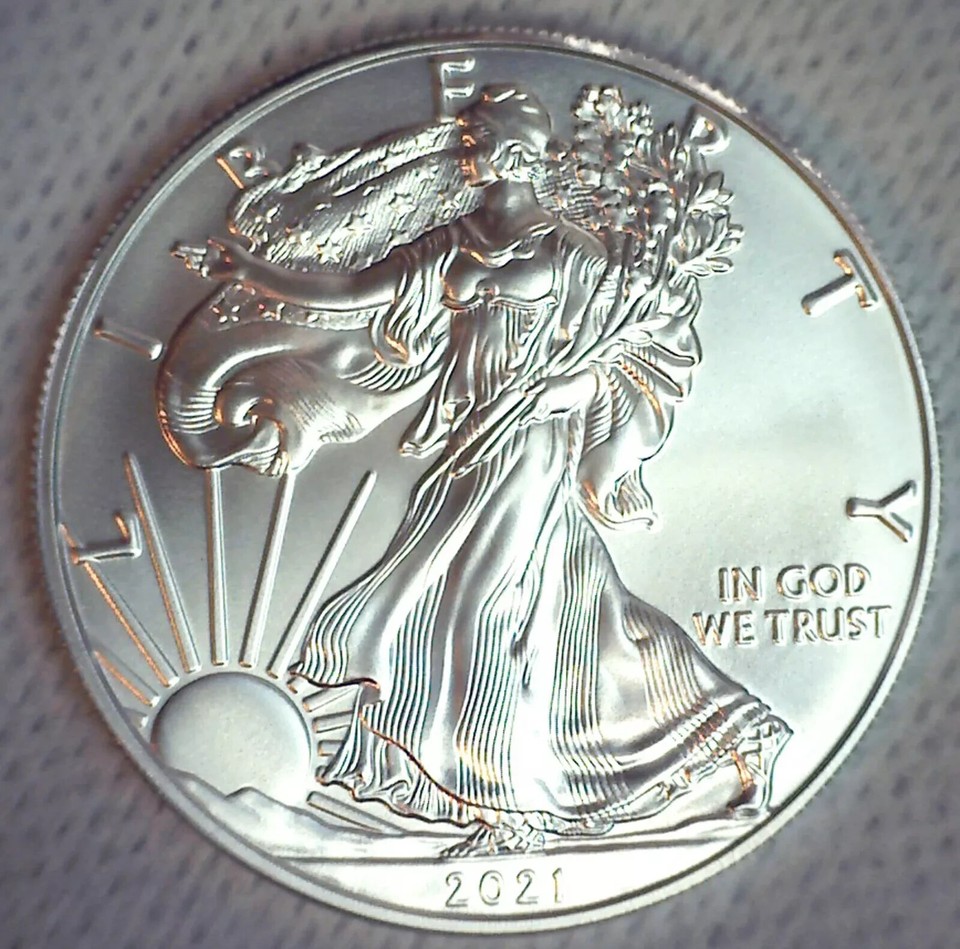 American Eagle BU 1 oz Silver Dollar 2021 ASE - Coin Type I $1 US New ...