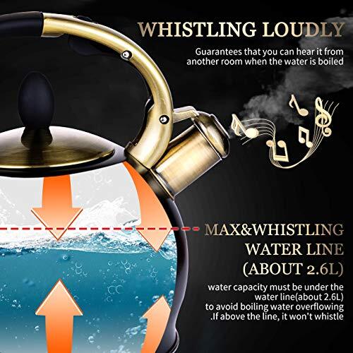 Stove Top Whistling Tea Kettlesurgical Stainless Steel Teakettle Teapot ...