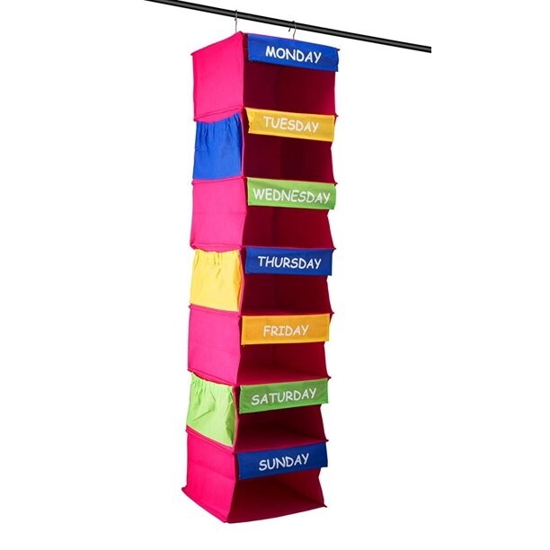 7 Shelf Storage Daily Activity Kids Hanging Cloth Organizer for Closet ...
