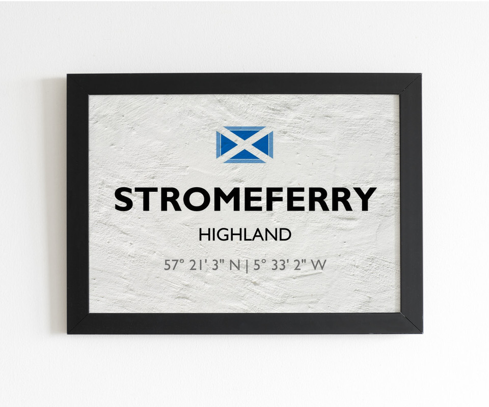 A4 PRINT - Stromeferry, Highland, Scotland - Lat/Long NG8634 | eBay