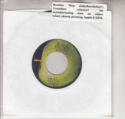 THE BEATLES Hey Jude & Revolution CANADA 7" 45 VINYL RECORD | eBay ...