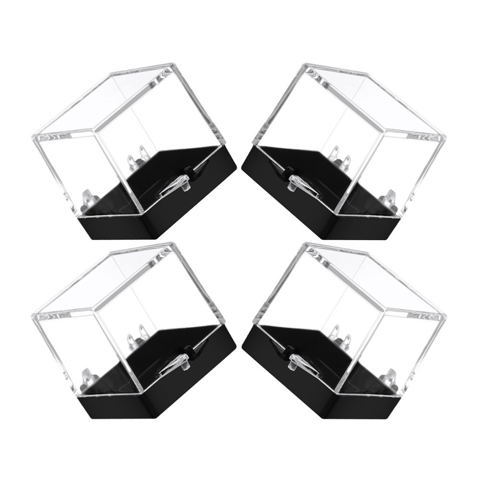 2 Pieces Specimen Display Box Mineral Storage Case Showcase Rock ...