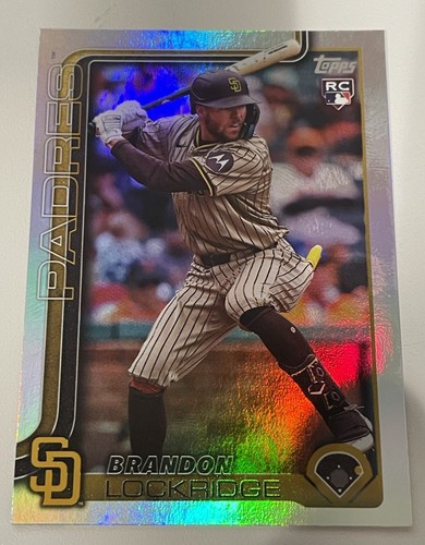2025 Topps Series 2 Baseball Brandon Lockridge #568 Rainbow Foil RC SD ...