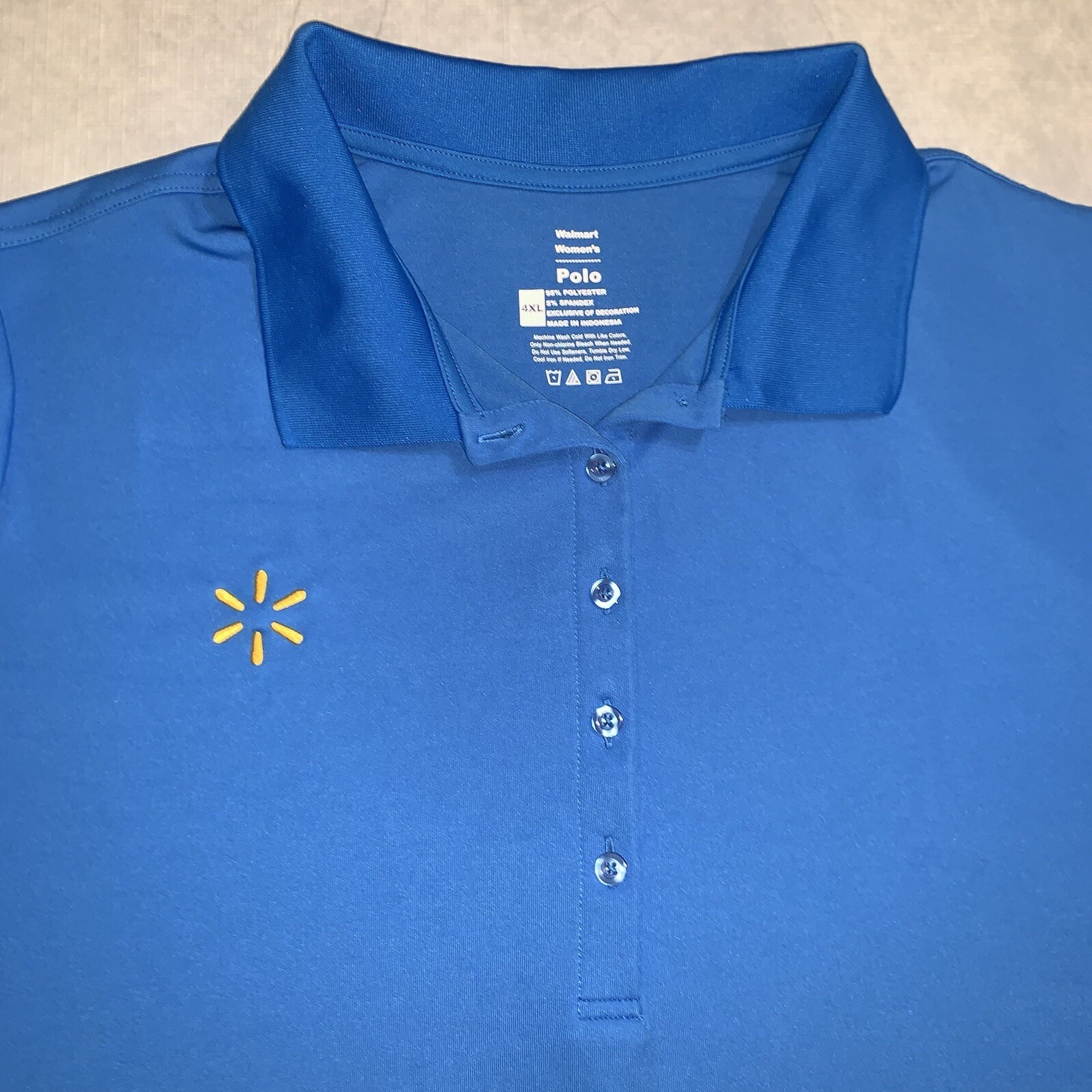 Walmart Employee Uniform Polo Shirt Womens 4XL Blue w… - Gem