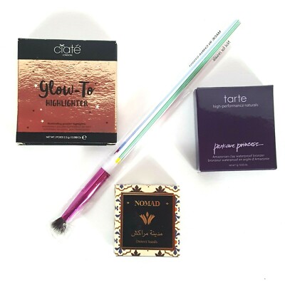 4 Piece Ipsy Makeup Lot Ciate Tarte Nomad Brush Highlighter Bronzer ...