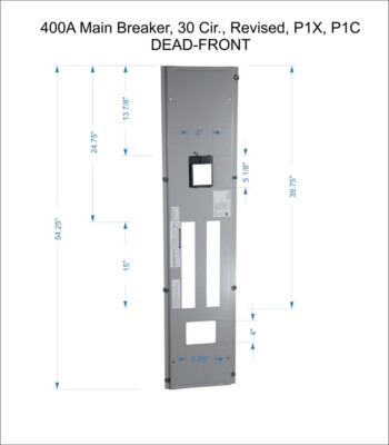 Dead-Front 400A Main Breaker Revised P1 Siemens Panelboard | eBay