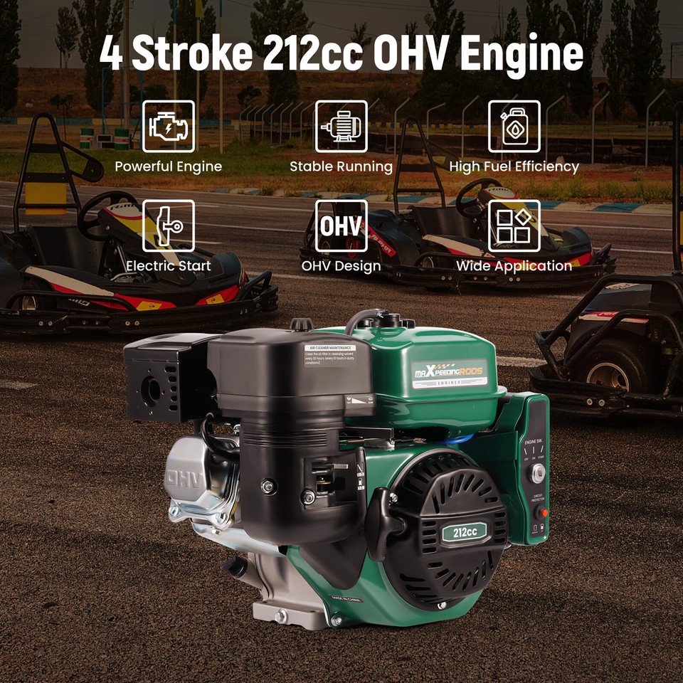 212/420cc 7/15HP Gasoline Engine Motor Horizontal Recoil/Electric Start ...