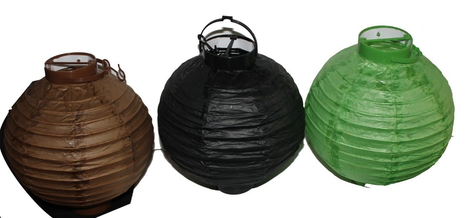 6 Battery-operated, Solid Color Chinese / Japanese Paper Lanterns 8 ...