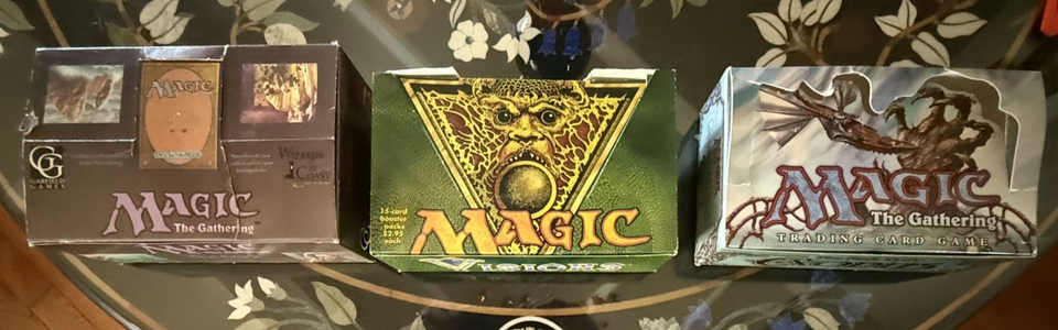 Magic the Gathering The Dark, Visions and Exodus Booster Boxes EMPTY ...