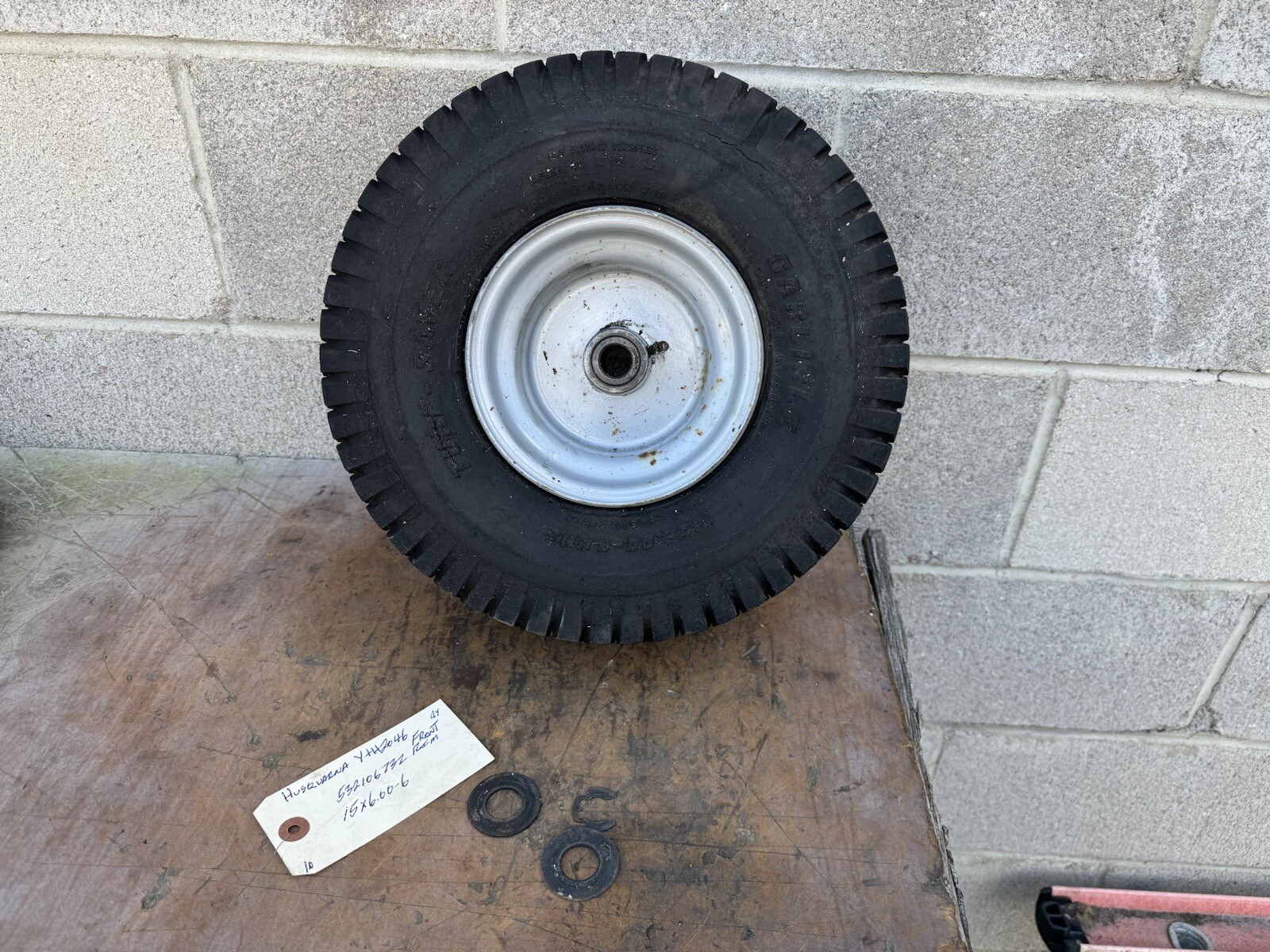 HUSQVARNA RIDING MOWER Front Wheel 15x6.00-6 532106732 | eBay