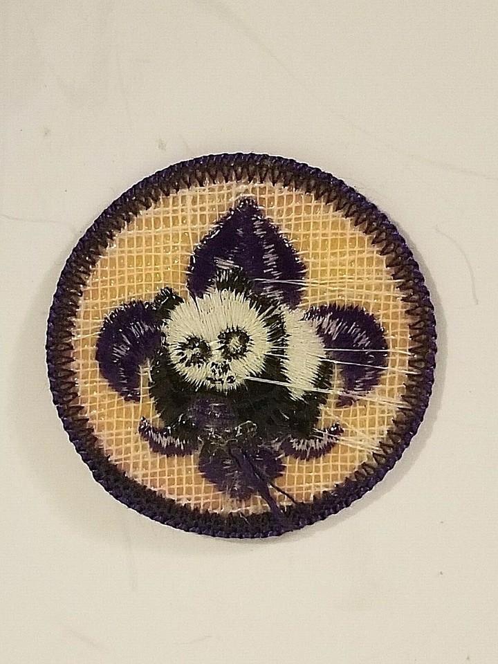 Vintage BSA Boy Girl Scout cute Panda Bear Patch round Environmental ...
