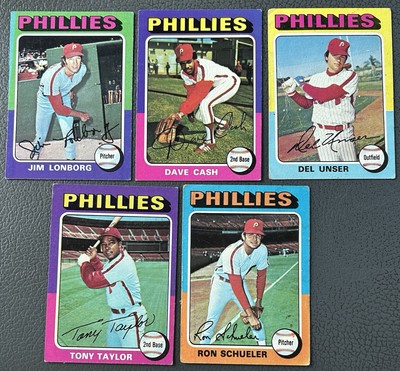 1975 Topps Philadelphia Phillies Baseball 5 Card Lot VG-VGEX | eBay