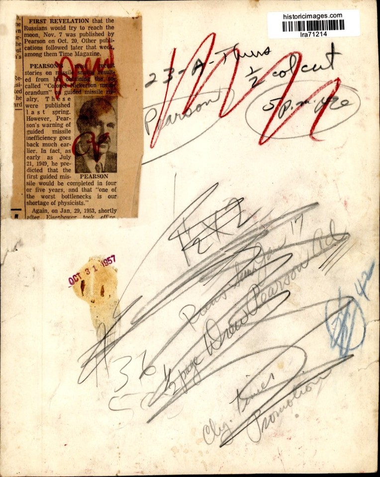 1957 Press Photo Journalist Drew Pearson - lra71214 | eBay