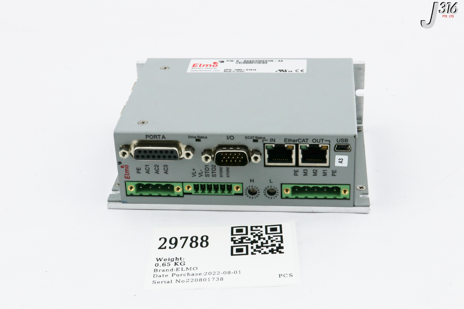 29788 ELMO SERVO DRIVE, AMAT 1080-01514 G-BAS3/230FEHN-A3 | eBay